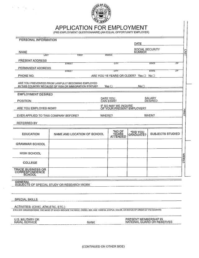 Carteret Police Department - Borough of Carteret
