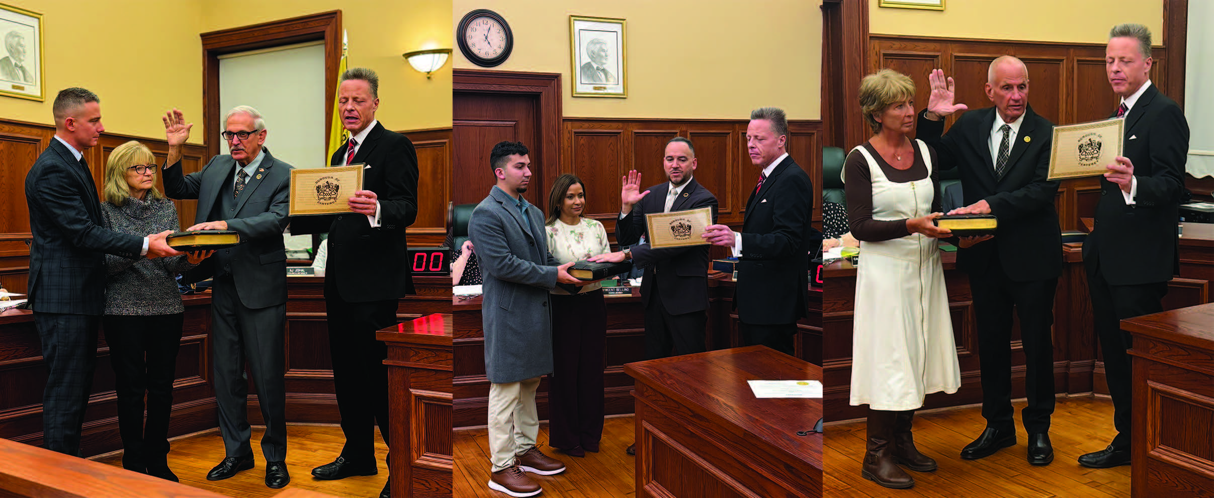 Mayor Daniel J. Reiman swears in re-elected council members, new ...
